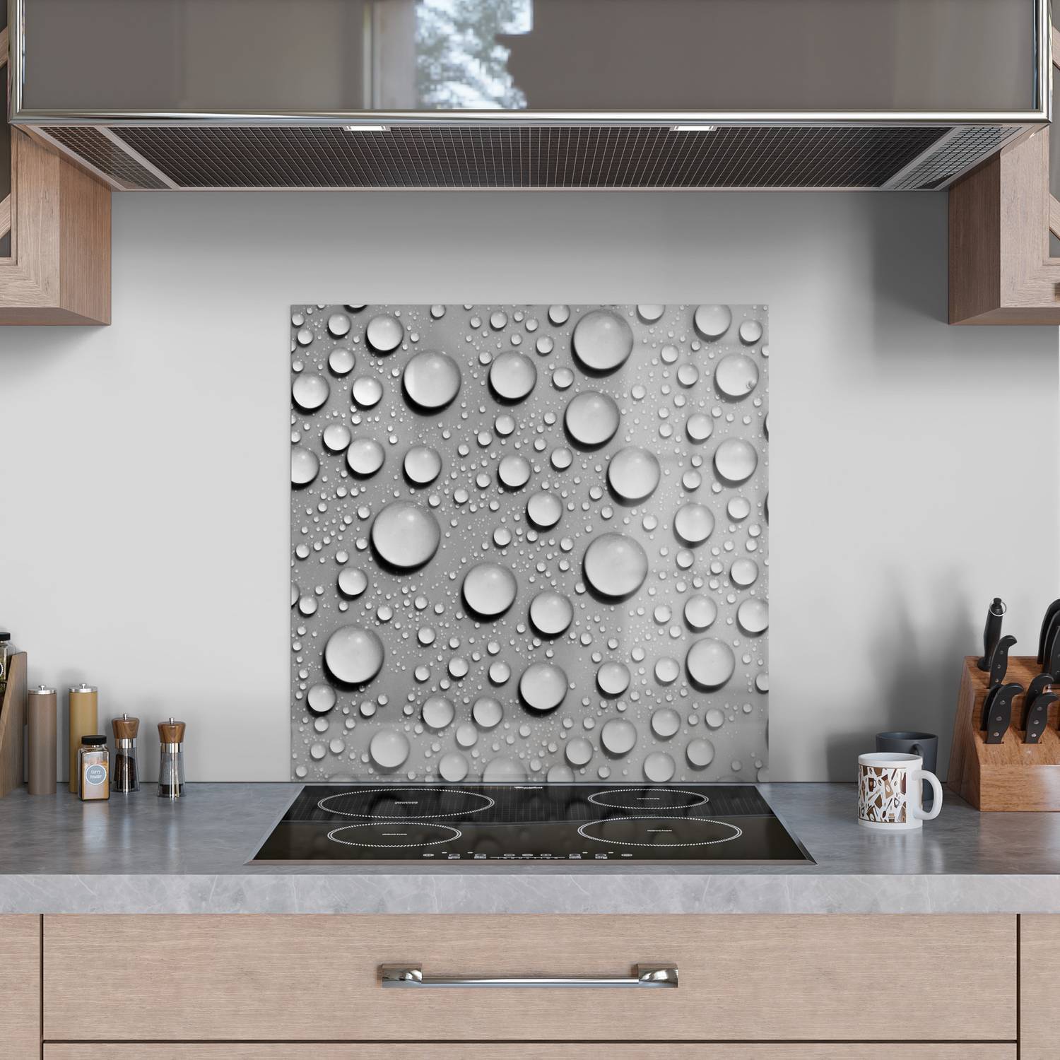 Dance of Water Pearls Glass Splashback - Free Shipping | DEQORI